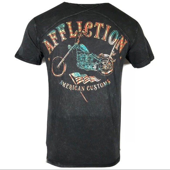 Affliction | Shirts | Affliction Mens Tshirt Ac Last Ride Biker Motor ...